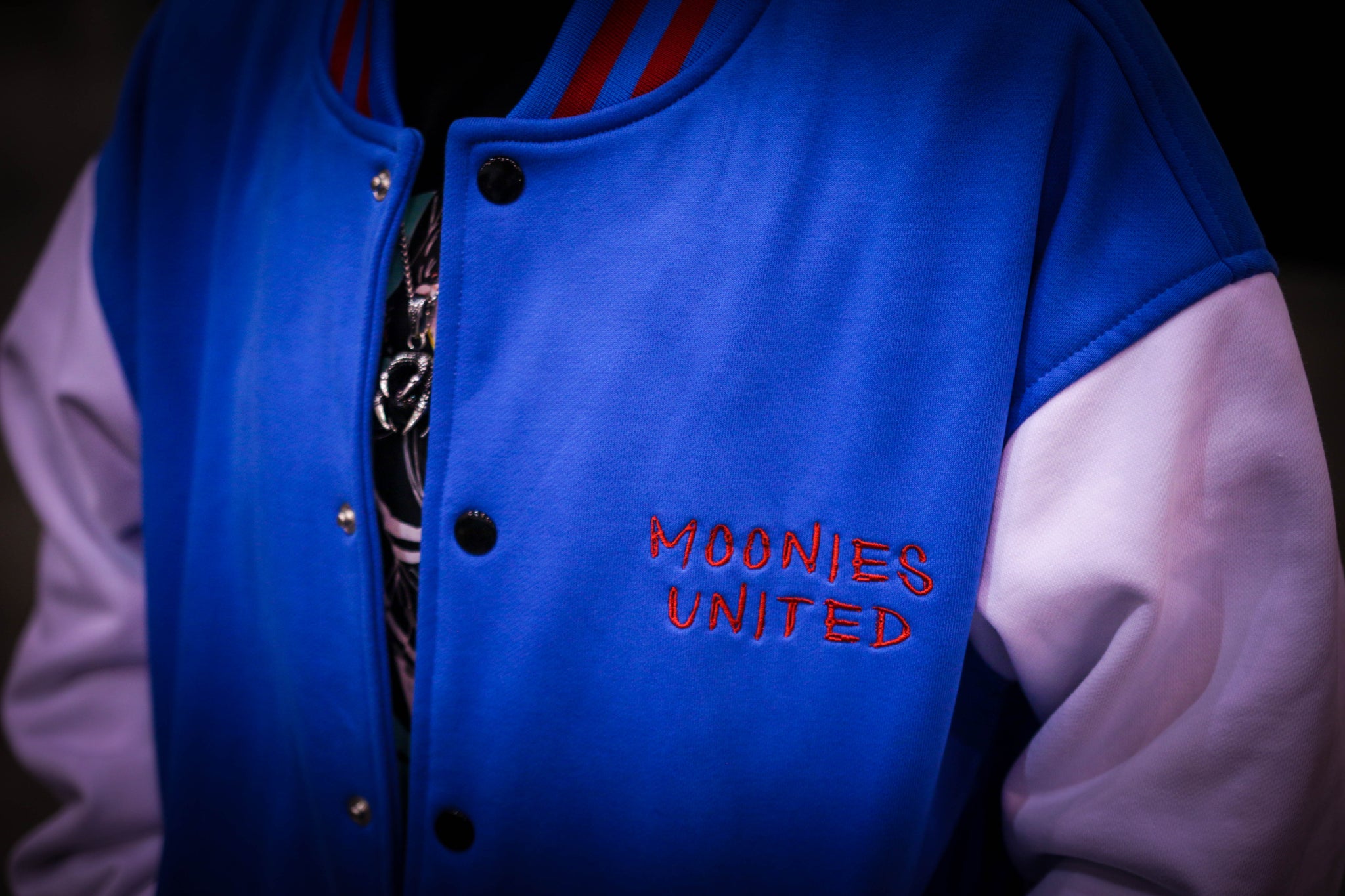 Moonies United Varsity Jacket – Closetgeekllc